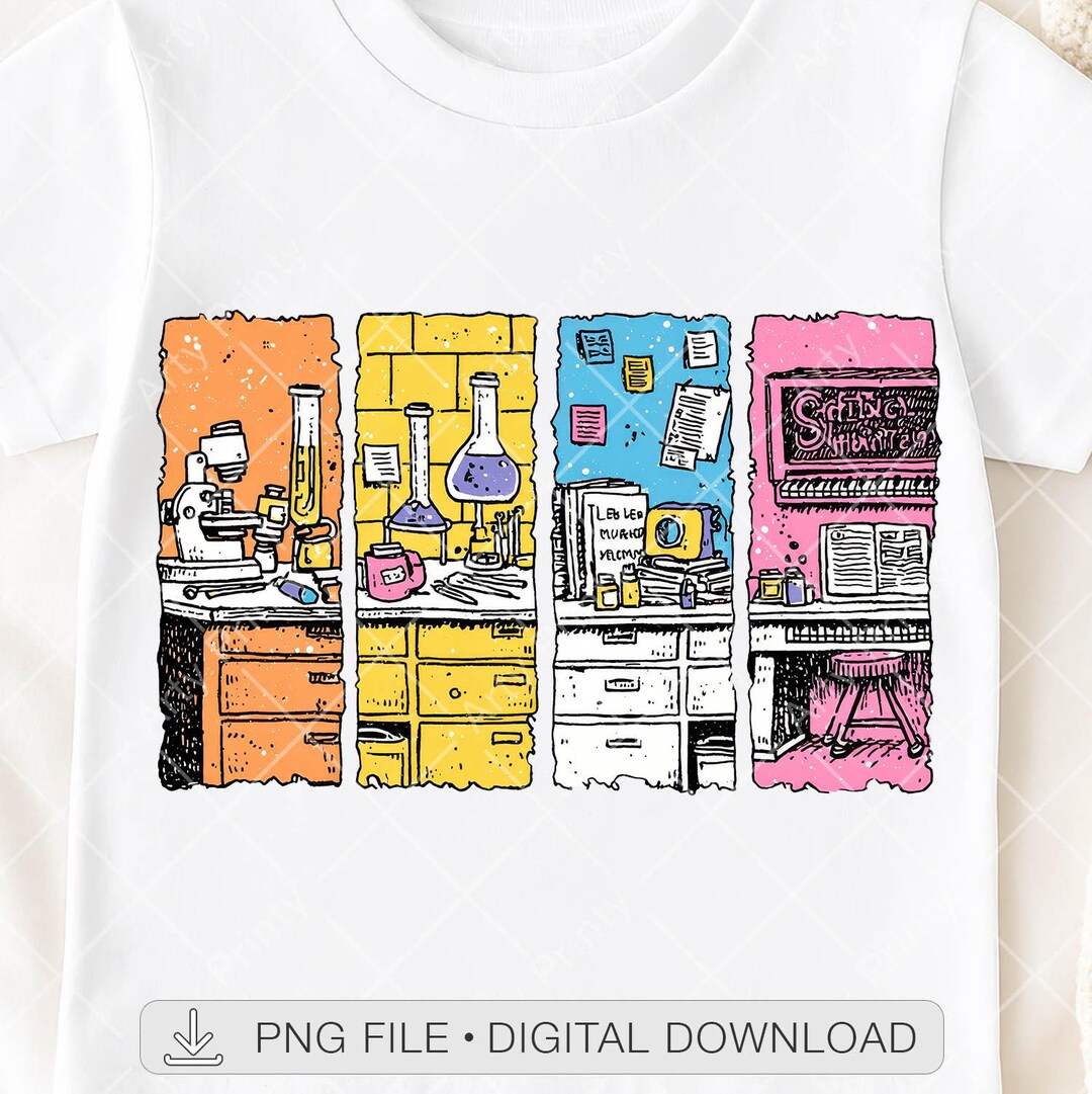 Science Lab School PNG, Back to School Sublimation, Teacher DTF Design ...