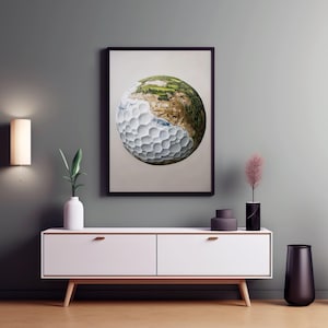 Golf Art Print | Modern Golf Course Wall Art | Unique Golf Decor ...