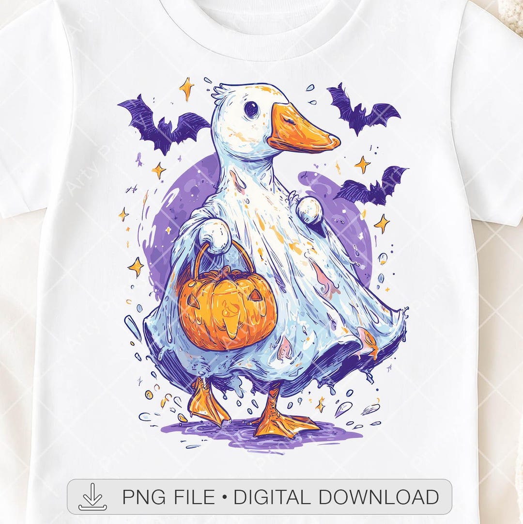 Ghost Goose PNG, Halloween Goose PNG, Trick or Treat Goose, Spooky ...