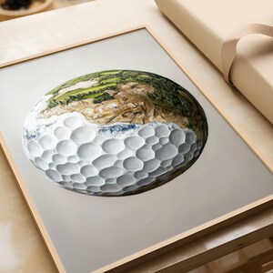 Golf Art Print | Modern Golf Course Wall Art | Unique Golf Decor ...