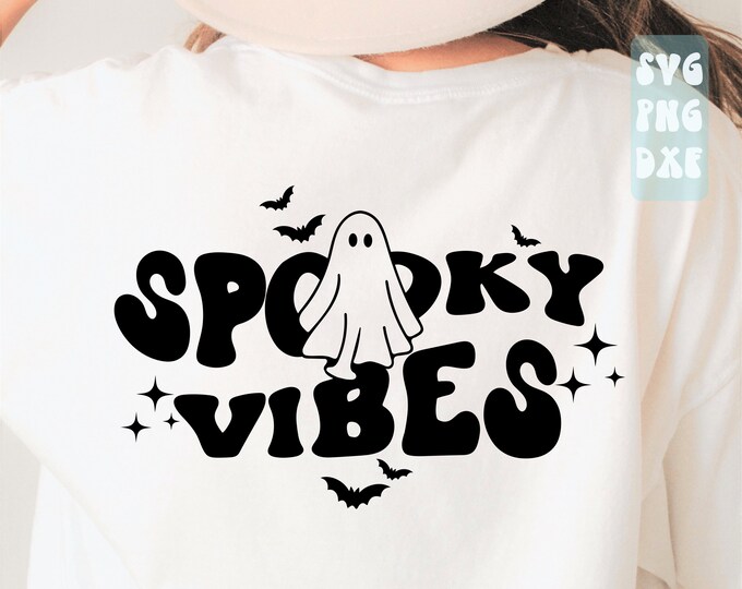 Retro Cute Ghost Driving Car Svg Png, Retro Cute Ghost Halloween Svg ...