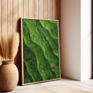 Golf Course Abstract Art Print | Digital Wall Art - Etsy