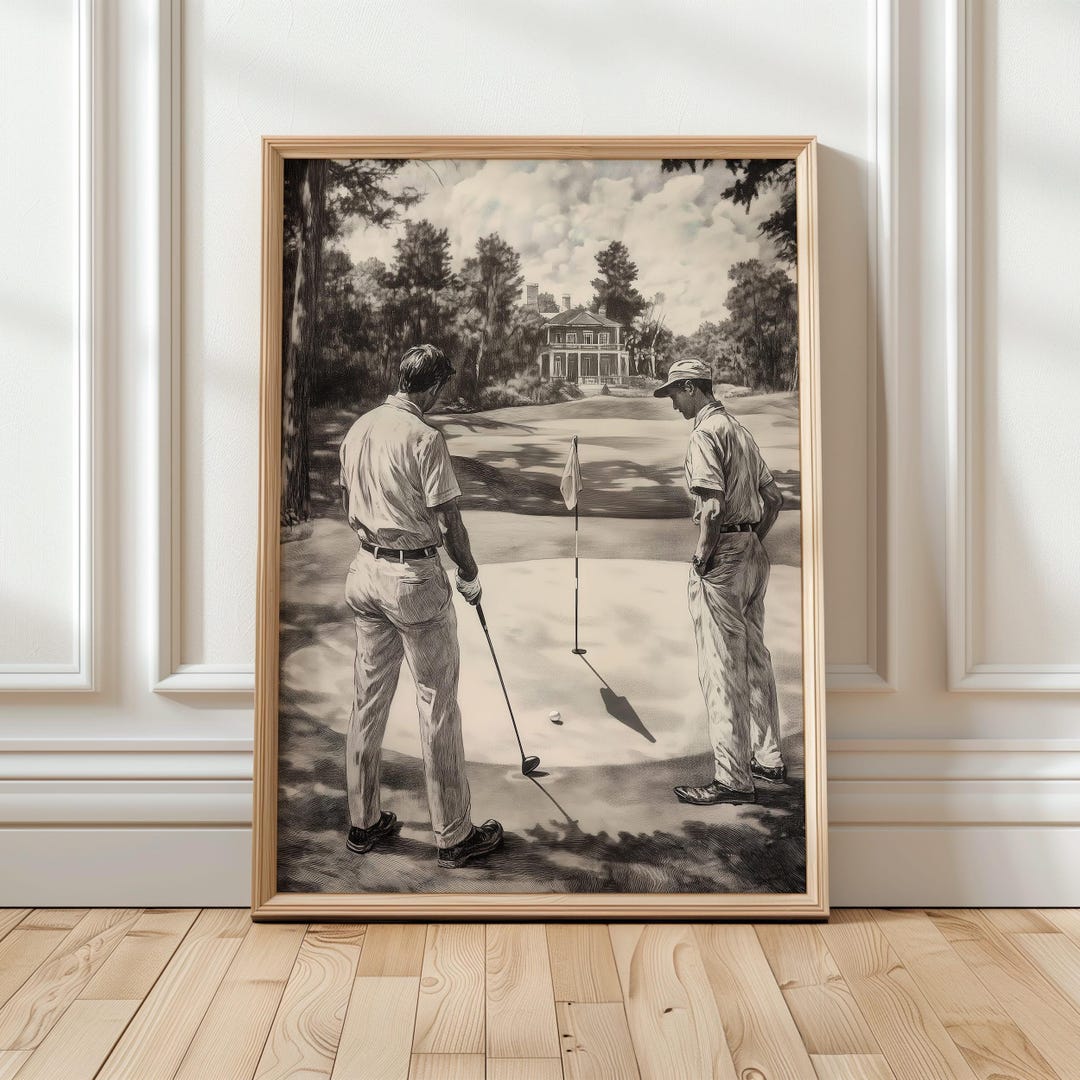 Vintage Golf Print | Golf Course Wall Art | Retro Golf Poster | Golf ...