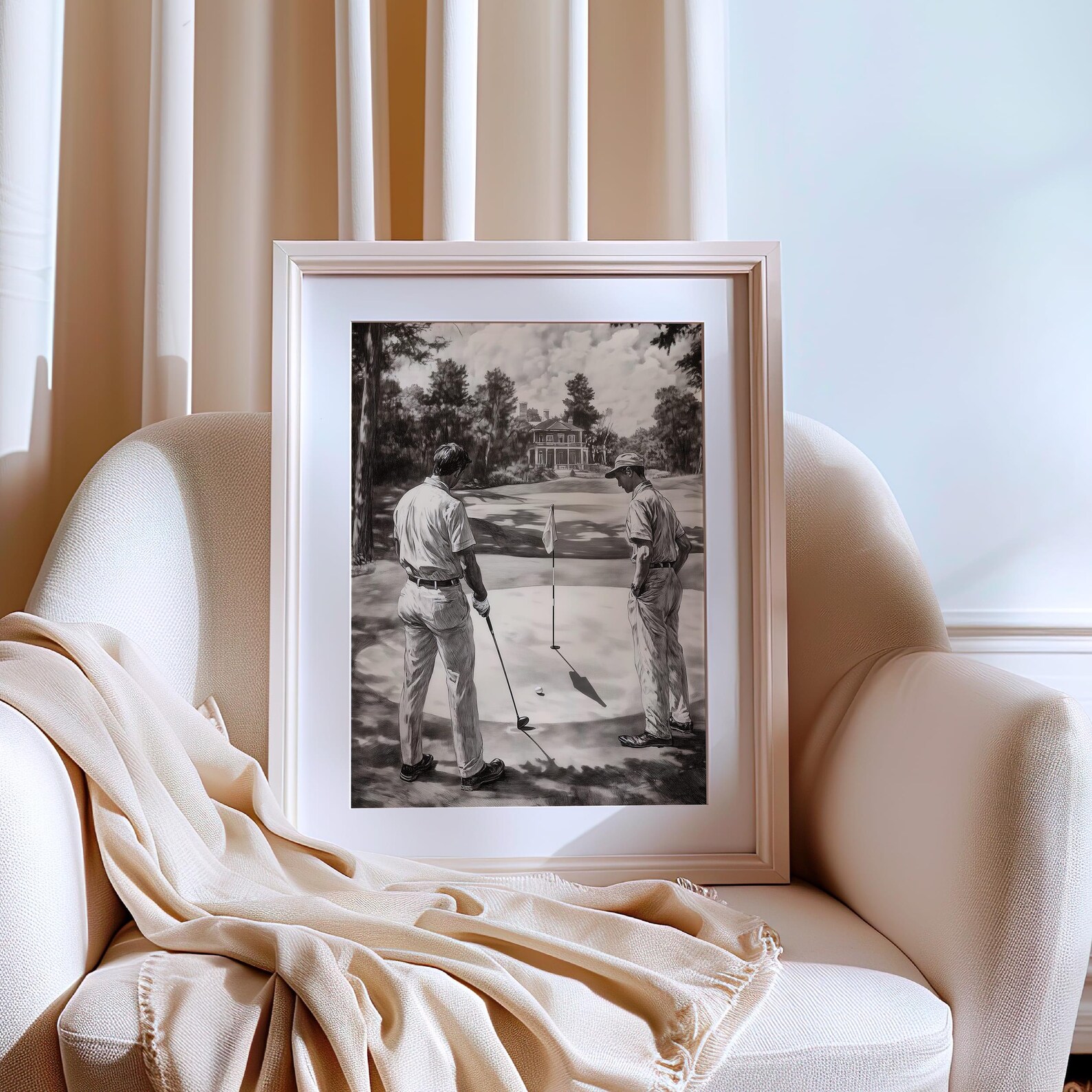 Vintage Golf Print | Golf Course Wall Art | Retro Golf Poster | Golf ...
