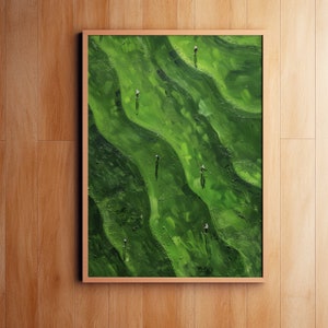 Golf Course Abstract Art Print | Digital Wall Art - Etsy