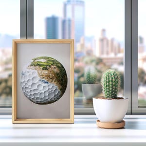 Golf Art Print | Modern Golf Course Wall Art | Unique Golf Decor ...