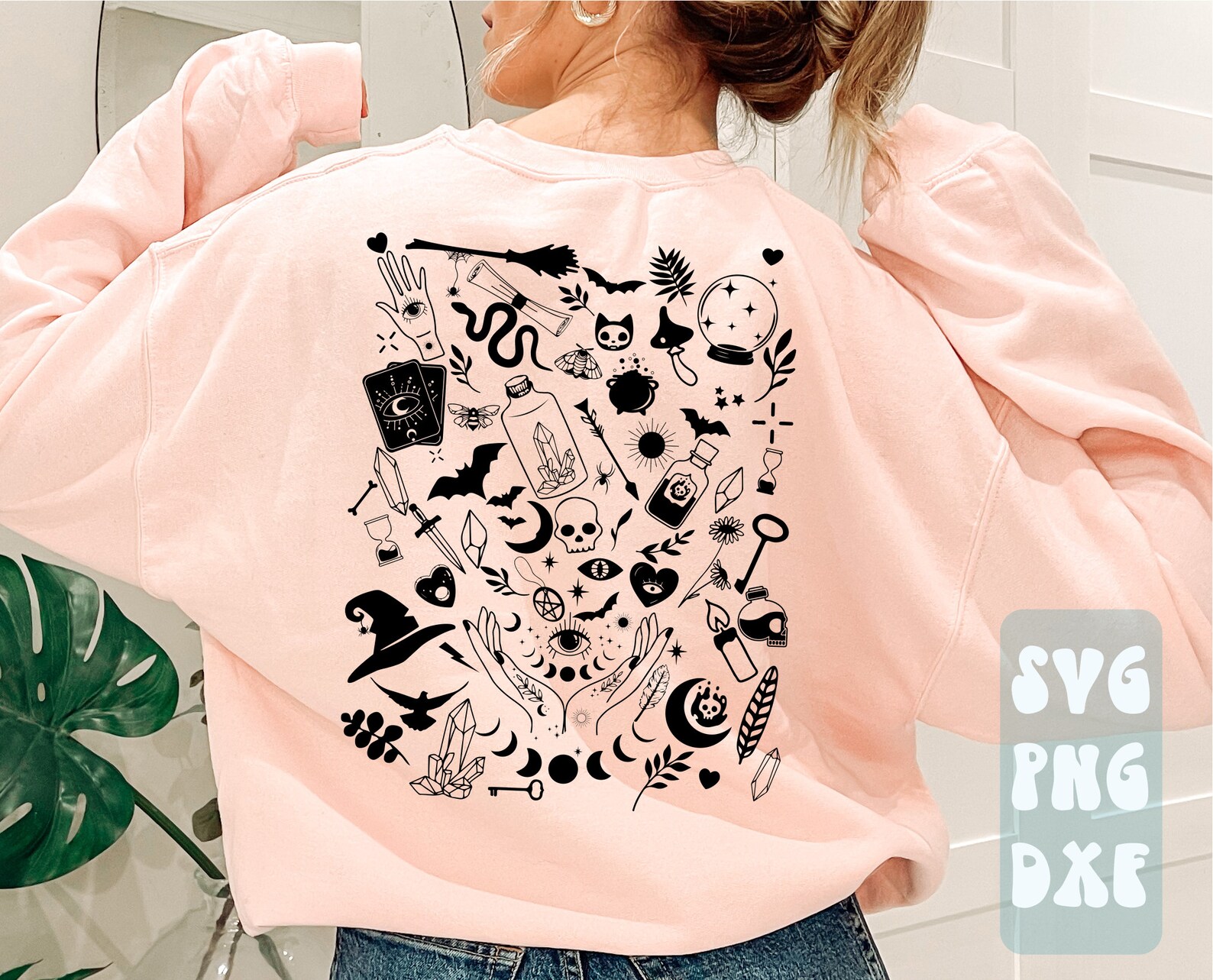 Halloween Esoteric Element SVG Halloween Collage PNG - Etsy