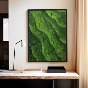 Golf Course Abstract Art Print | Digital Wall Art - Etsy