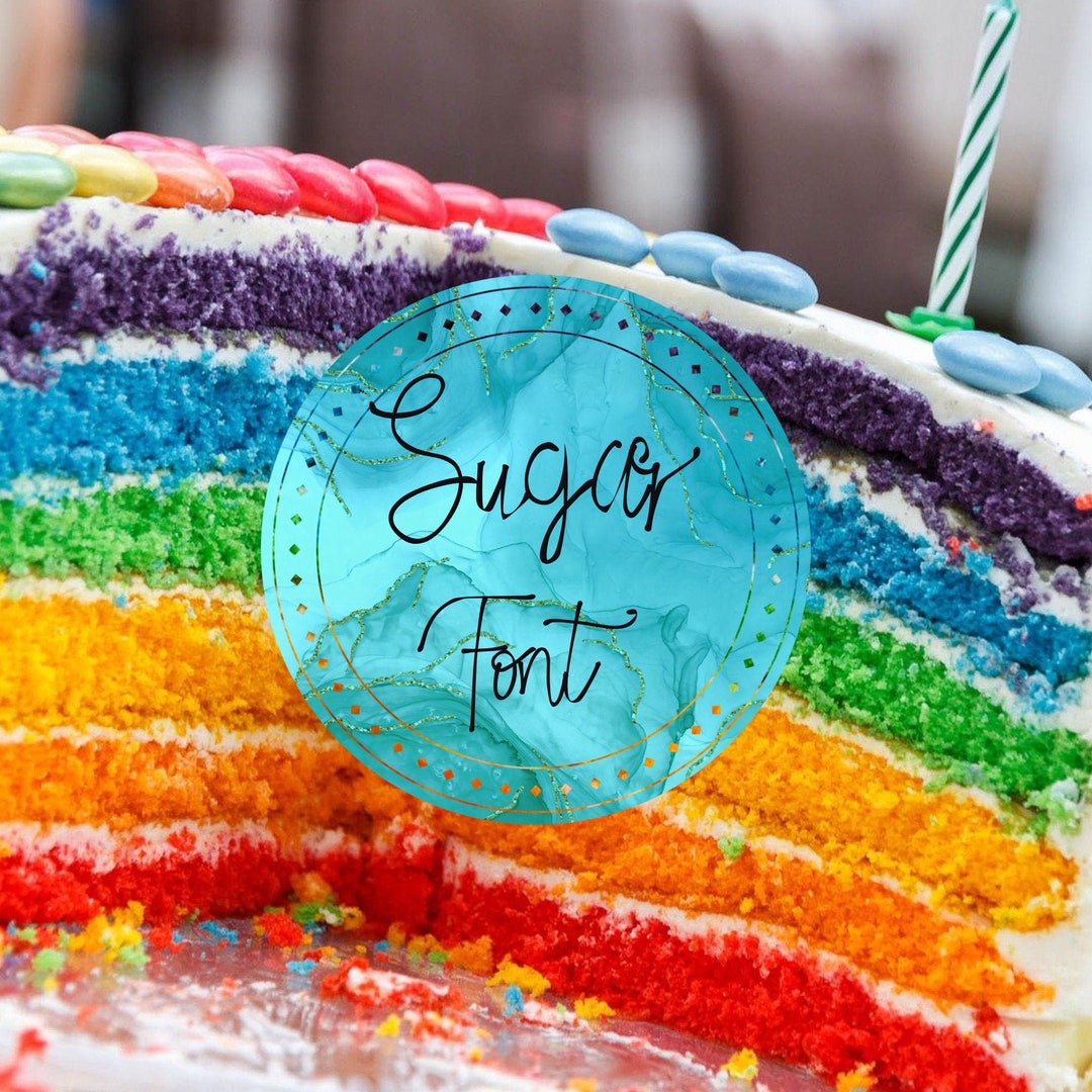 Sugar Font A Lovely Cursive Handwritten Font - Etsy