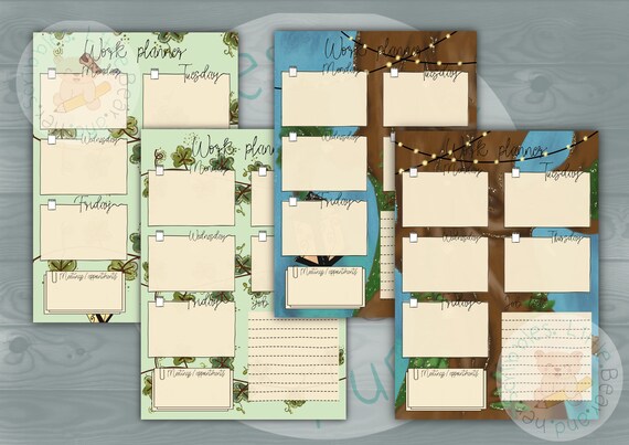 PDF A4 Printable Weekly Planner Enchanted Forest Printable | Etsy