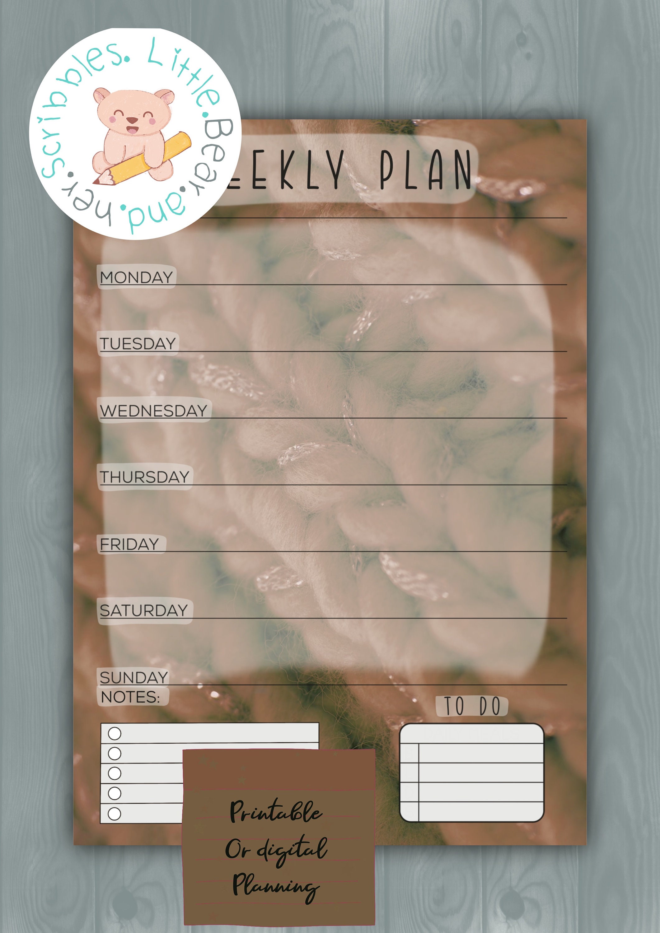 PDF Weekly Planner, Printable and Digital Weekly Planner - Cosy Days ...