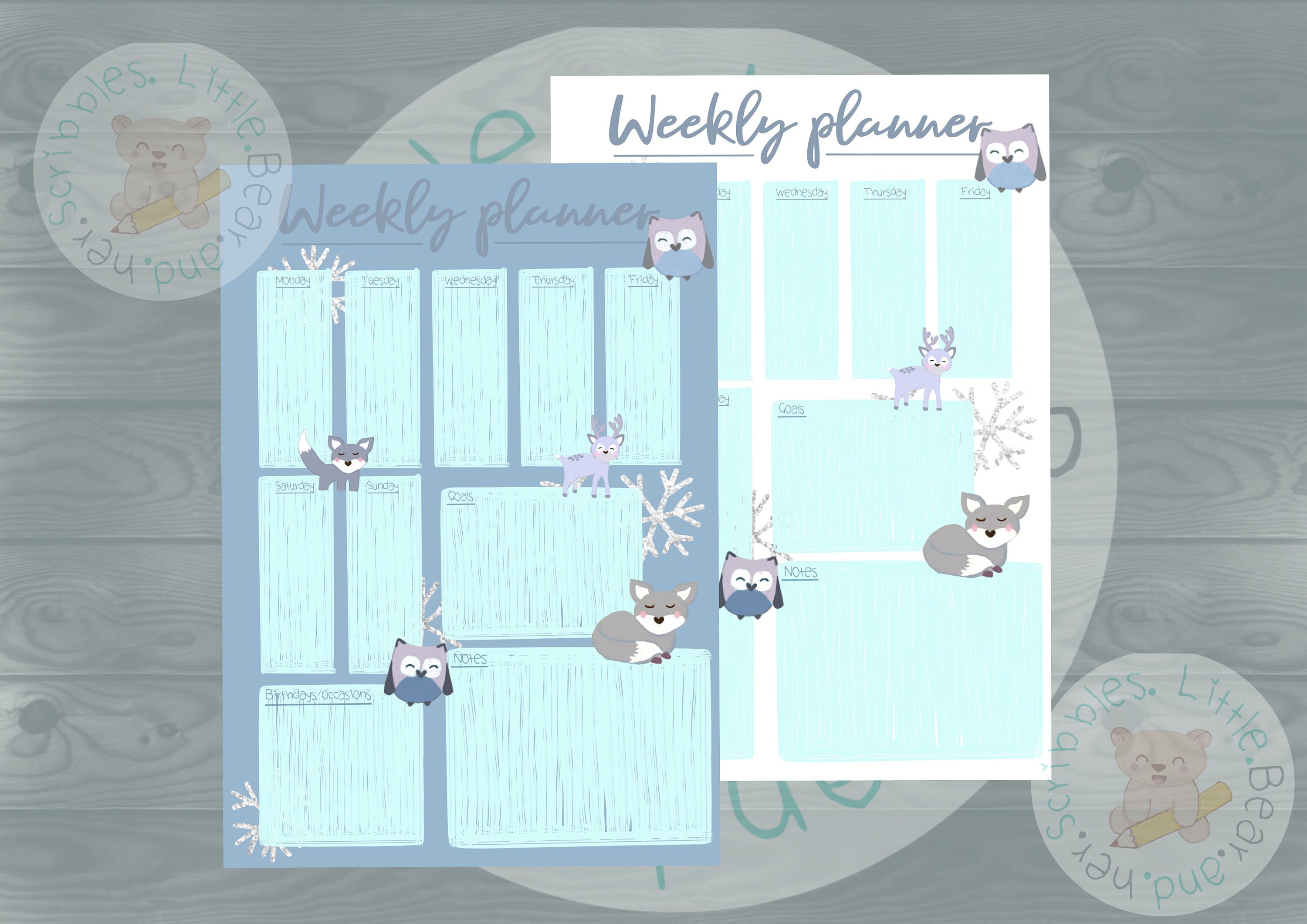 PDF weekly planner printable and digital weekly planner | Etsy