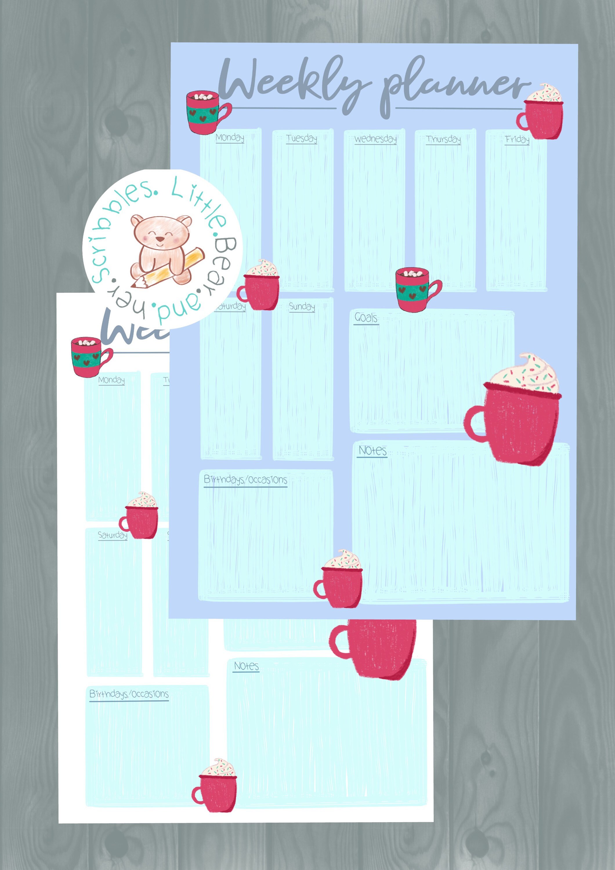 PDF Weekly Planner, Printable and Digital Christmas Weekly Planner - Etsy