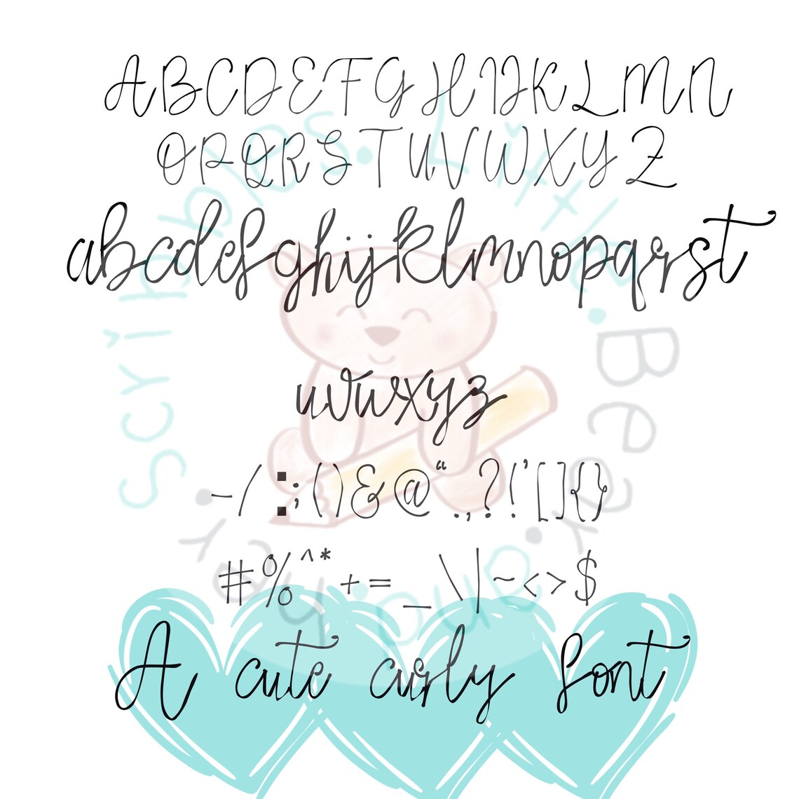 Sugar Font A Lovely Cursive Handwritten Font - Etsy