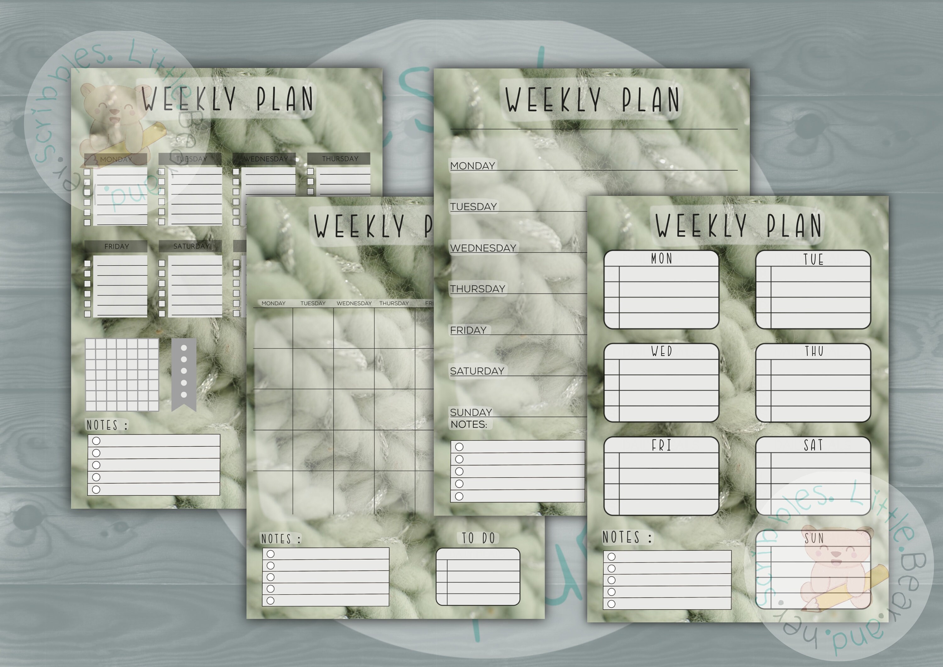 PDF Weekly Planner, Printable and Digital Weekly Planner - Cosy Days ...