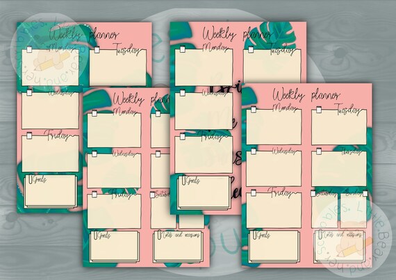 PDF Weekly Planner Printable and Digital Weekly Planner | Etsy