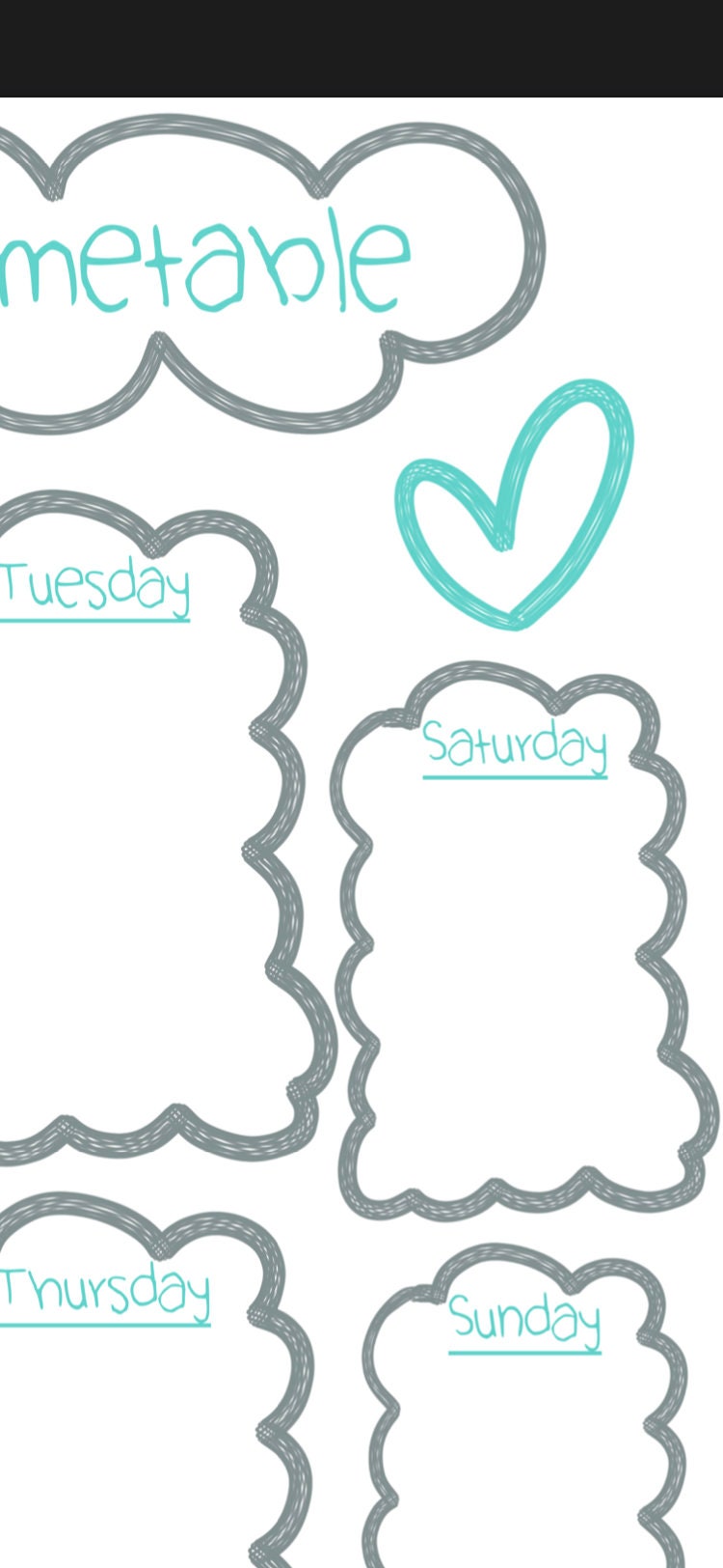 Printable A4 Study Timetable Digital Planner Goodnotes - Etsy