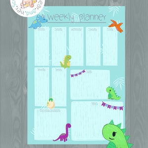 Printable Weekly Planner -dinosaur Digital Planner Goodnotes, Meal ...