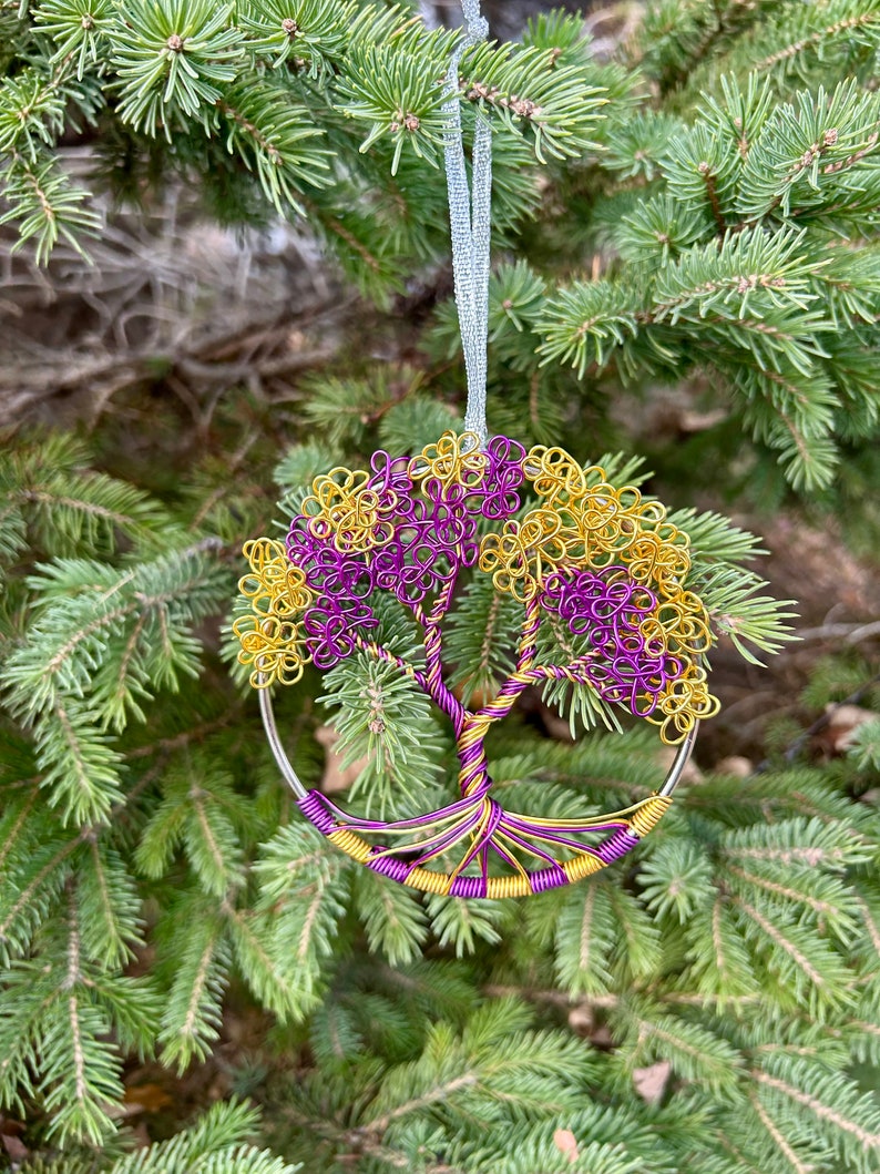 Ornament Wire Bonsai Tree Tree of Life Fanned Roots 4 Inch Diameter ...