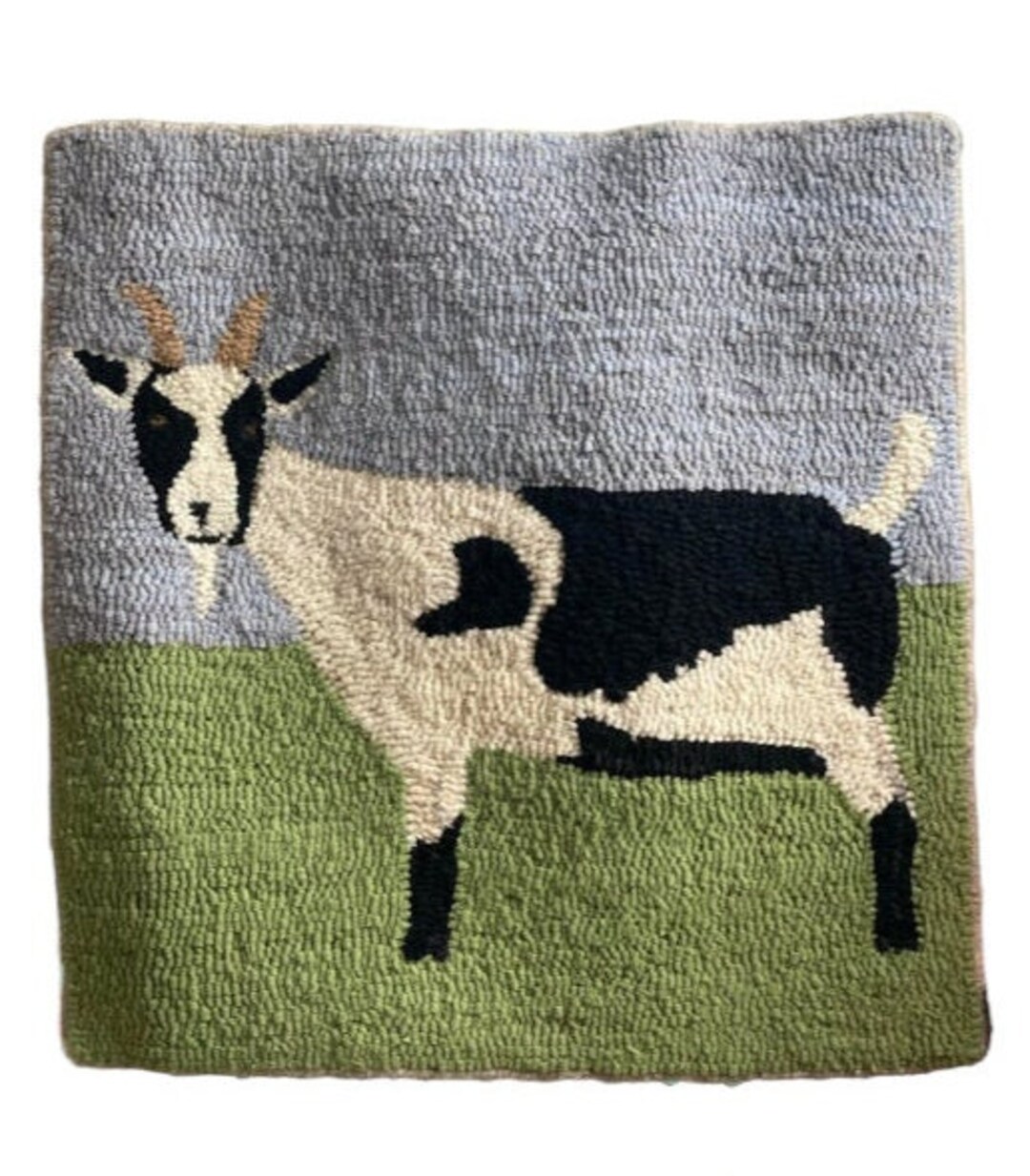 Goat Hand-hooked Wall Hanging norman the Goat - Etsy