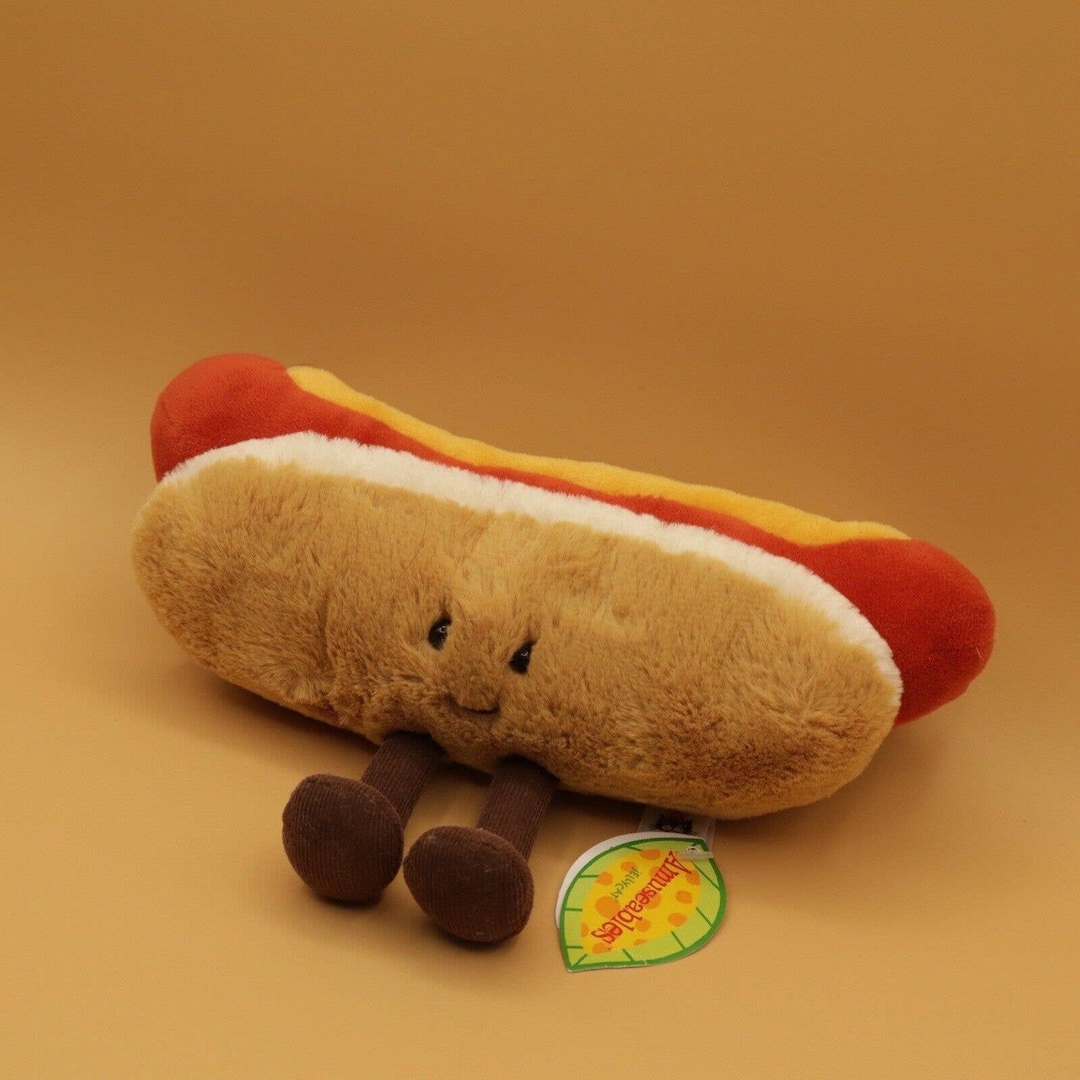 Jellycat New Stuffed Plush Hotdog With Legs Food Amuseables 10 - Etsy