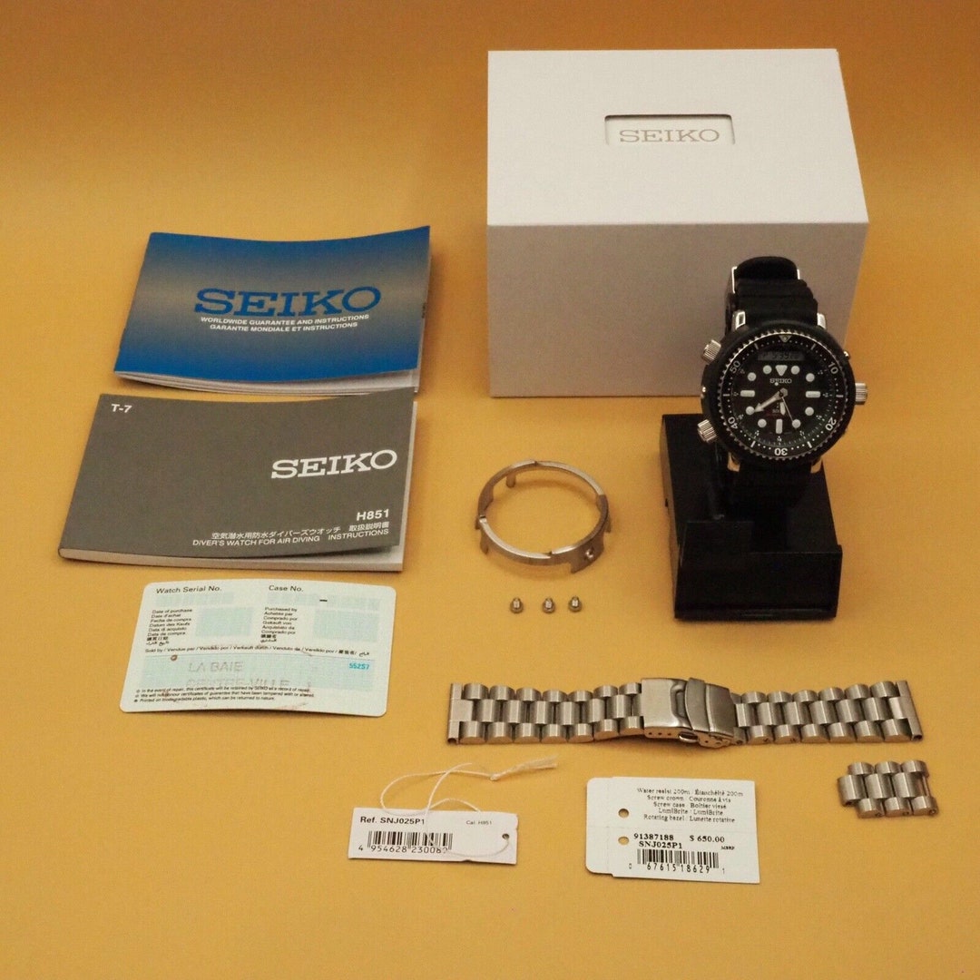 Seiko Prospex Arnie Solar SNJ028 Uncle Seiko Metal Bracelet & Shroud ...