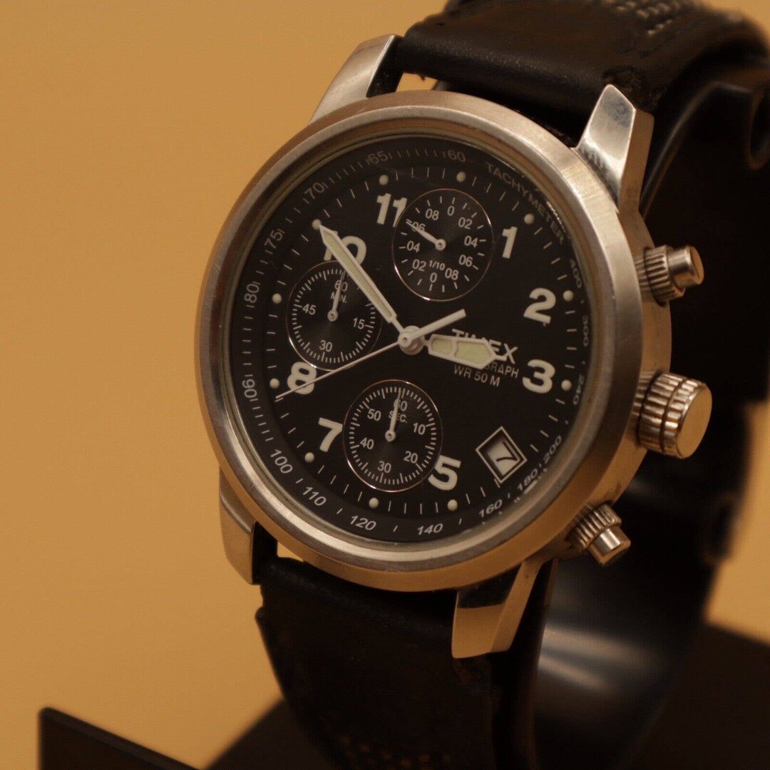 Timex Chronograph SR927 Analog Watch Men Running Perfectly - Etsy