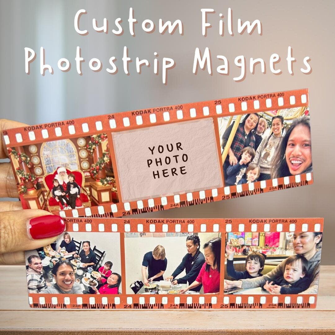 Custom Film Photo Strip Magnets, Photo Magnet, Photobooth, Custom ...