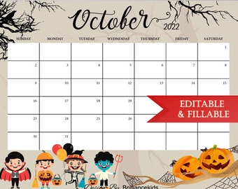 Printable October Planner - Etsy