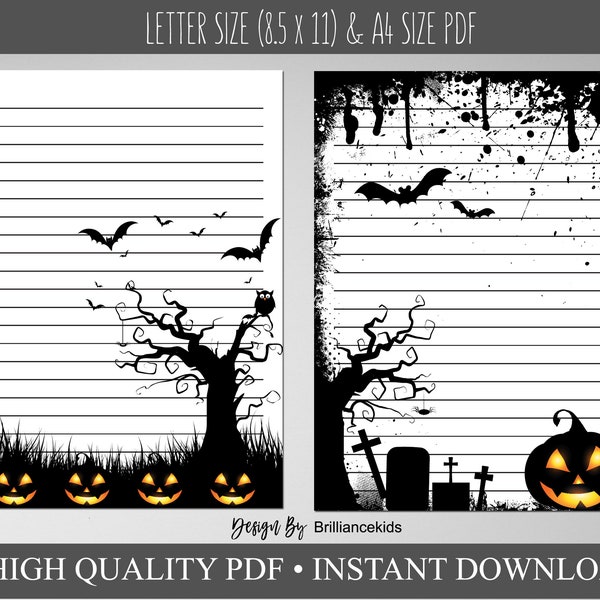 Halloween Printable Stationery - Etsy