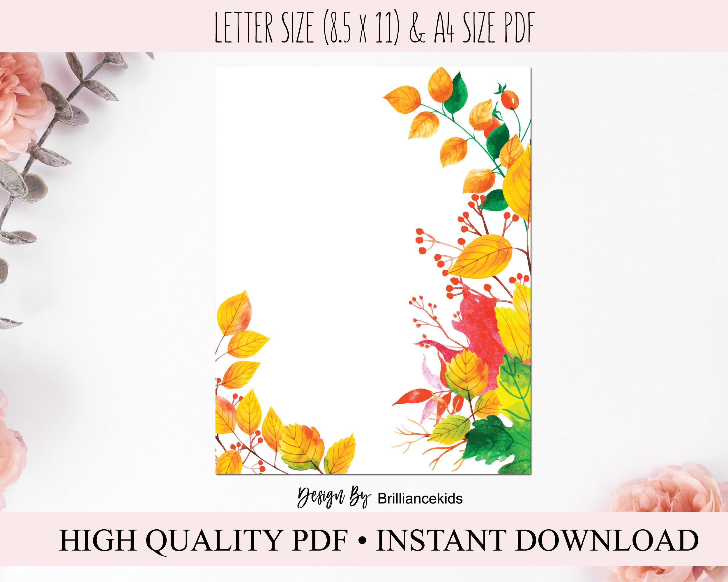 Printable Stationery Writing Paper Perfect Invitations for - Etsy