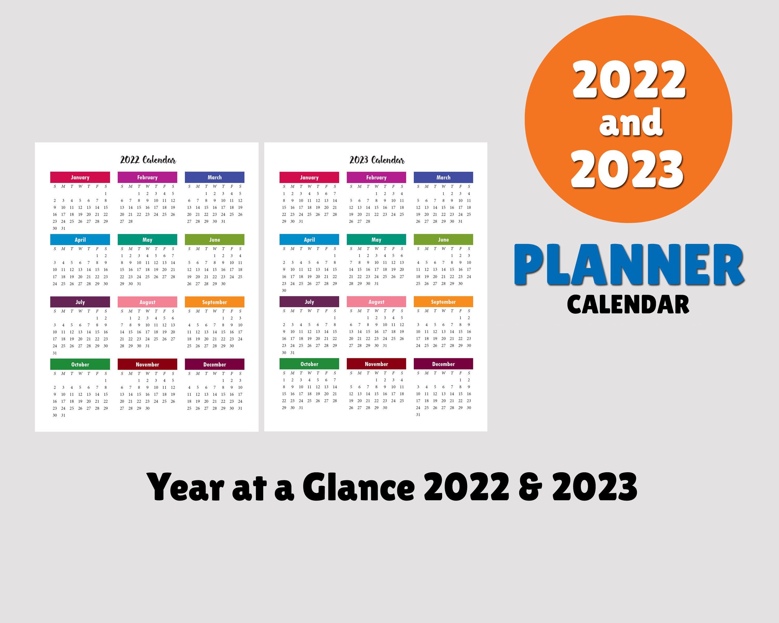 Monthly Planner 2022 2023 Inserts Dated Monthly Calendar - Etsy