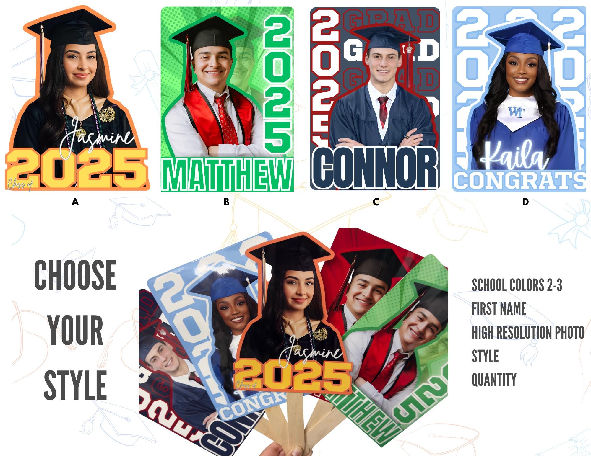 2025 Custom Graduation Fans - Etsy