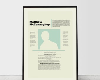Matthew Mcconaughey Poster | Etsy