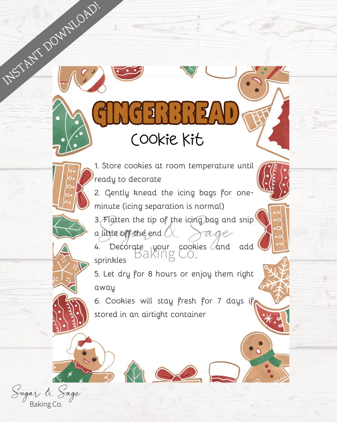 Gingerbread Man Kit Instructions - Etsy