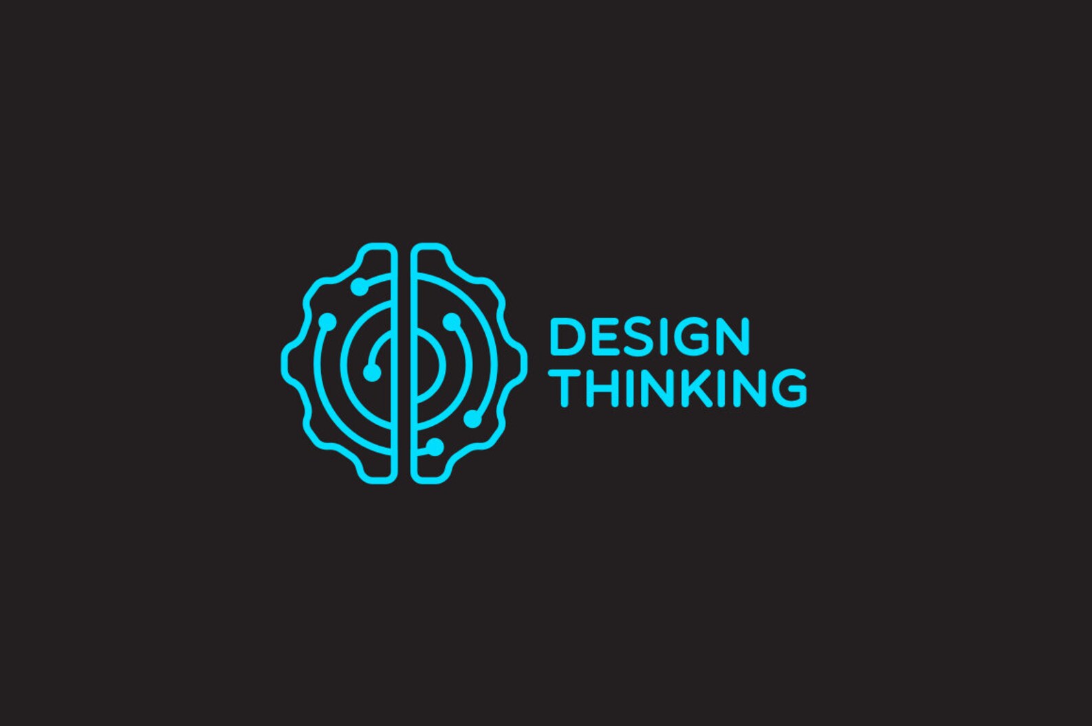 Design thinking logo template Minimalist design gear wheel | Etsy