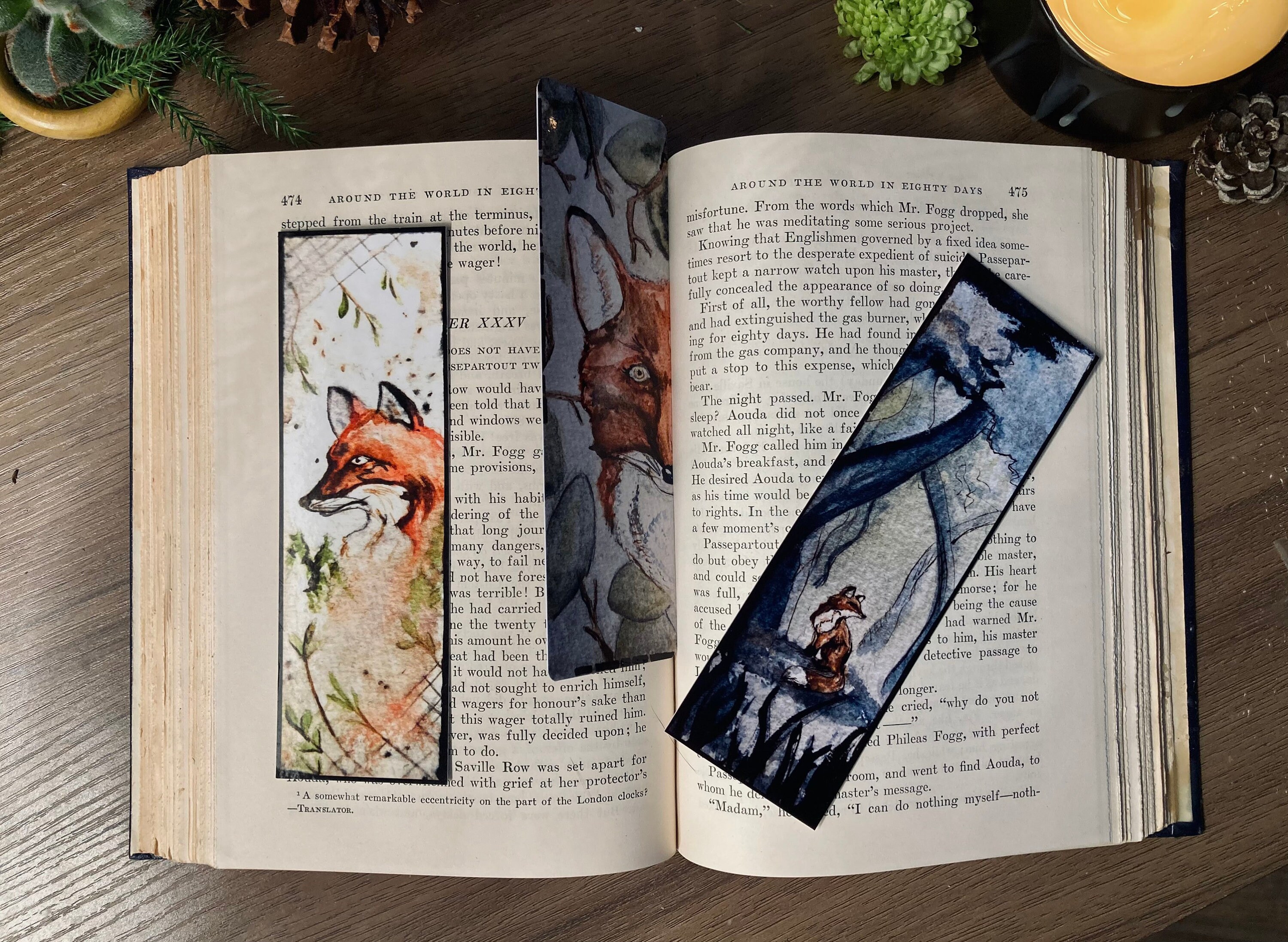 Watercolor Fox Bookmarks Set of 3 or Pick 1 Heavyweight - Etsy