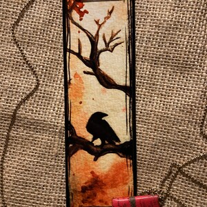 Handmade Paper Crow Bookmark Heavyweight Printed on Glossy - Etsy