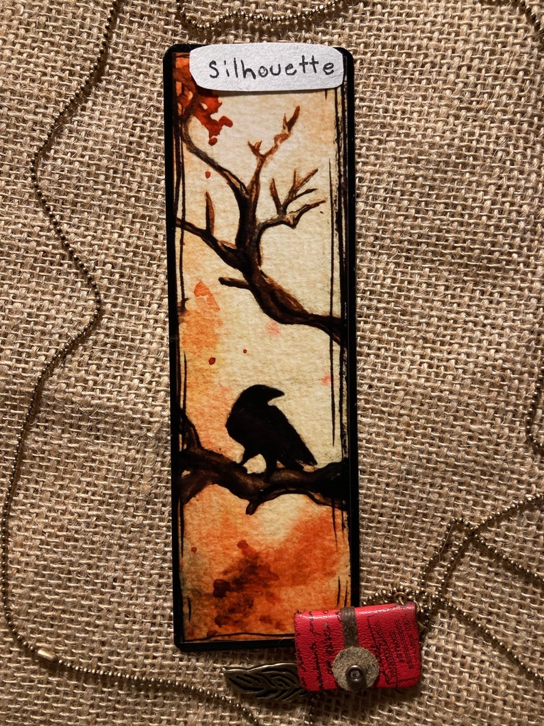 Handmade Paper Crow Bookmark Heavyweight Printed on Glossy - Etsy
