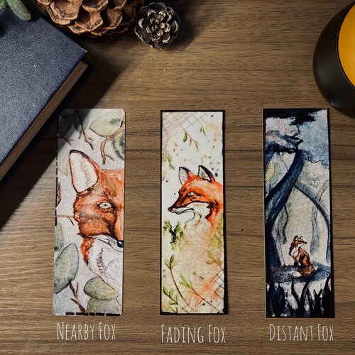 Watercolor Fox Bookmarks Set of 3 or Pick 1 Heavyweight - Etsy