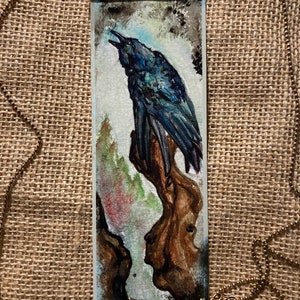 Handmade Paper Crow Bookmark Heavyweight Printed on Glossy - Etsy