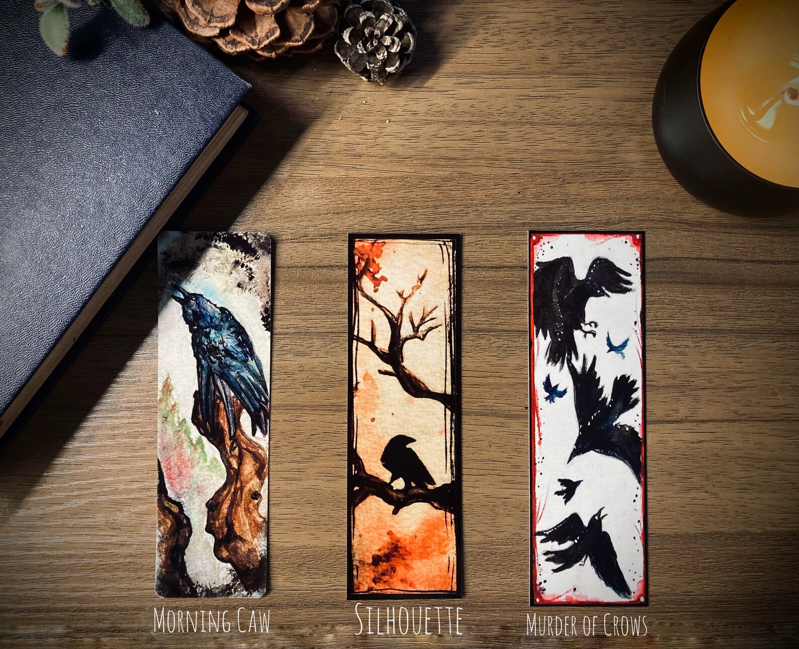 Handmade Paper Crow Bookmark Heavyweight Printed on Glossy - Etsy