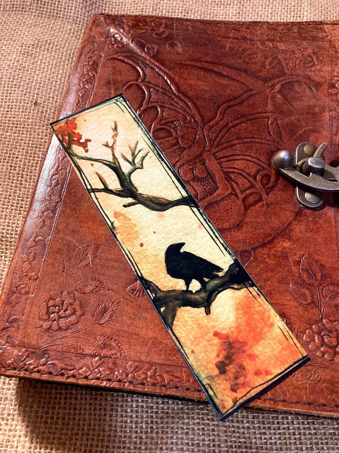 Handmade Paper Crow Bookmark Heavyweight Printed on Glossy - Etsy