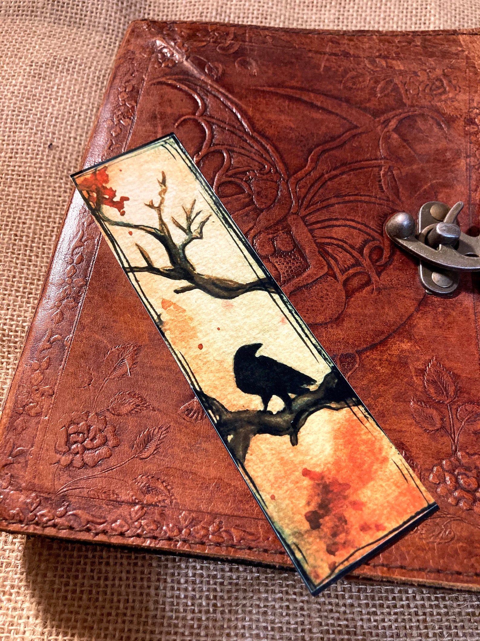 Handmade Paper Crow Bookmark Heavyweight Printed on Glossy - Etsy