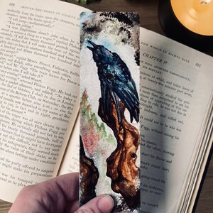 Handmade Paper Crow Bookmark Heavyweight, Printed on Glossy Photo Paper ...