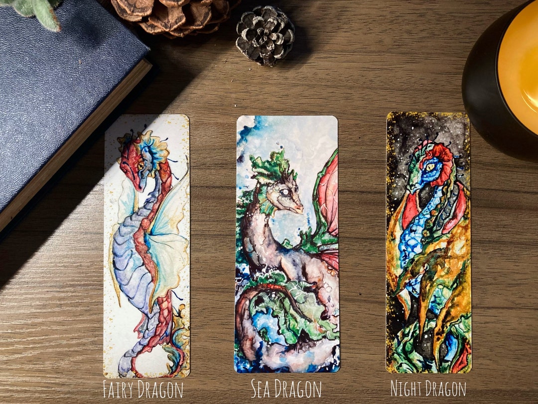Fairy Dragon Bookmark. set of 3 or Pick 1 Heavyweight, Printed on ...
