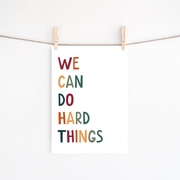 You Can Do Hard Things Poster - Etsy