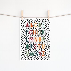 Earthy Educational Alphabet Nursery Print ABC Print Jungle - Etsy