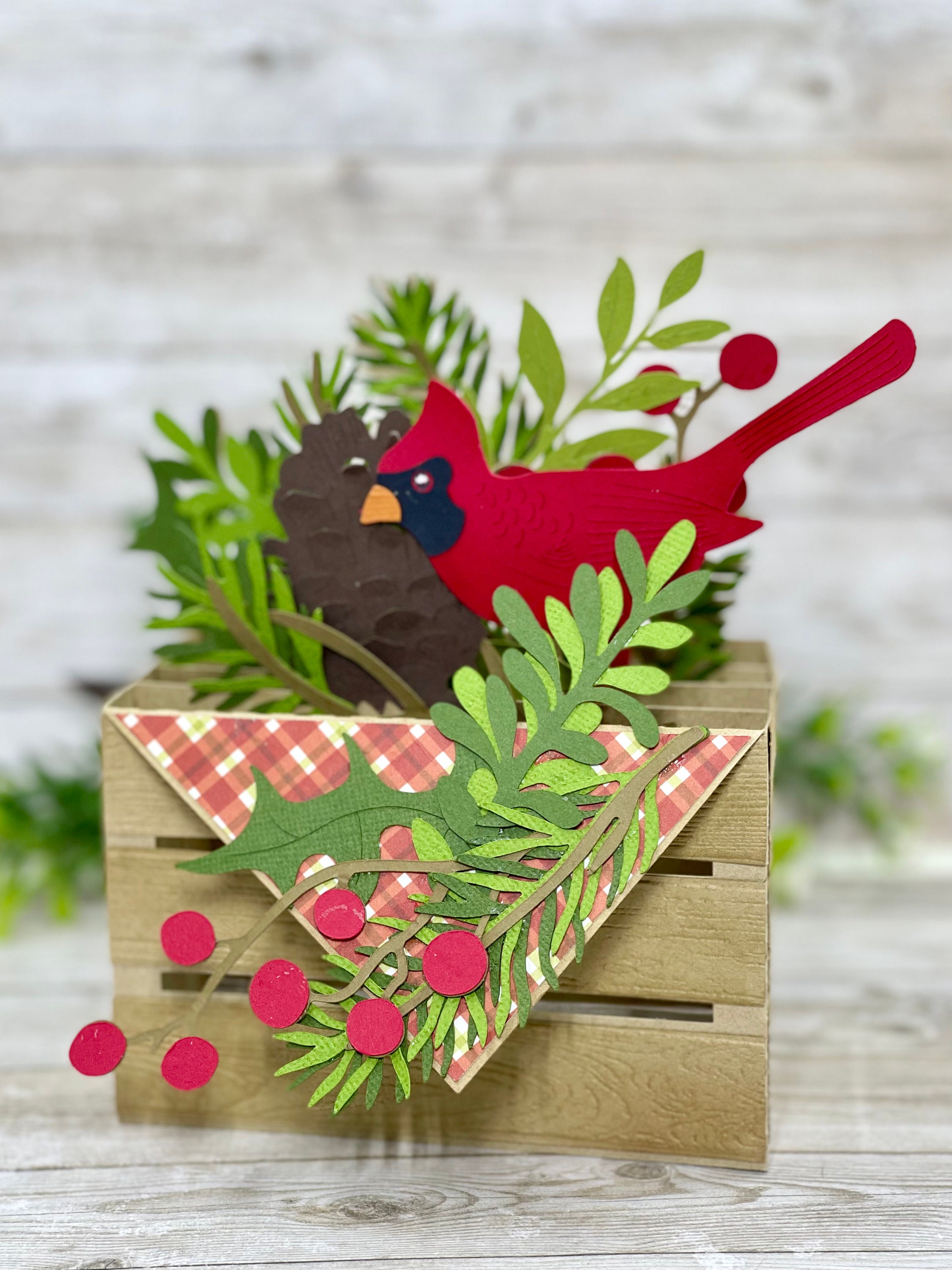 Cardinal Pop up Box Card - Etsy