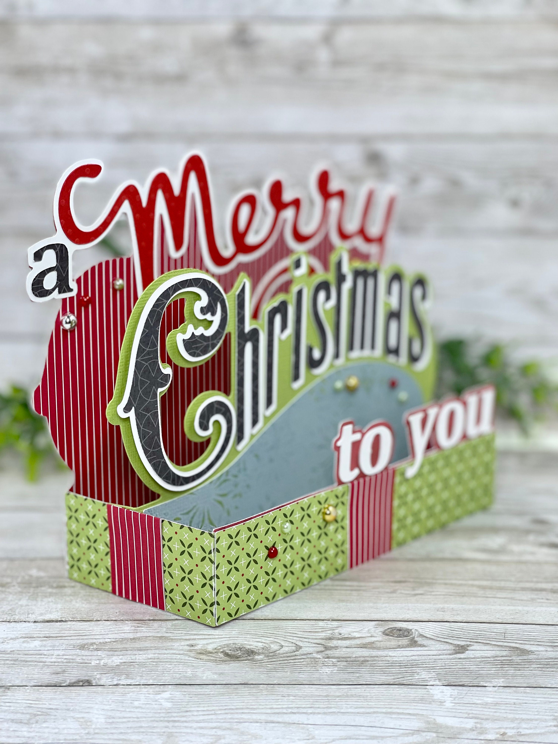 Merry Christmas Pop up Box Card - Etsy Australia